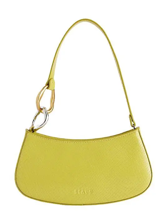 Staud Ollie Leather Shoulder Bag - Citron