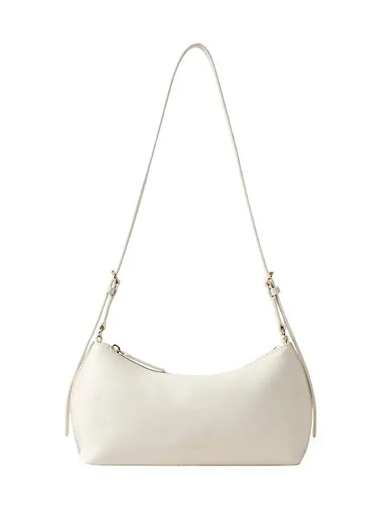 Claudie Pierlot Soft Leather Shoulder Bag - Ecru
