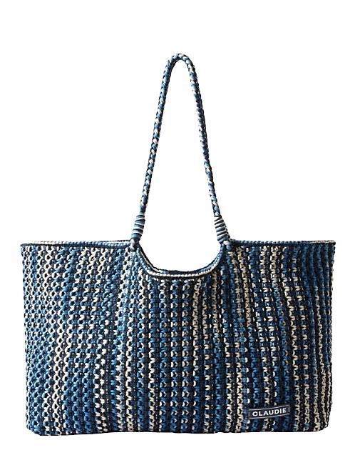 Claudie Pierlot Woven Tote Bag - Navy