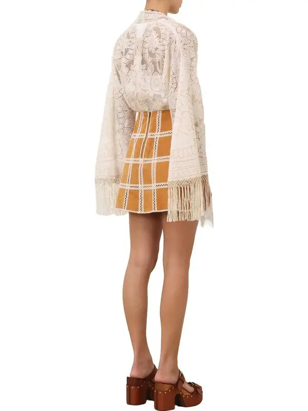 Zimmermann Sundance Embroidered Blouse - Ivory