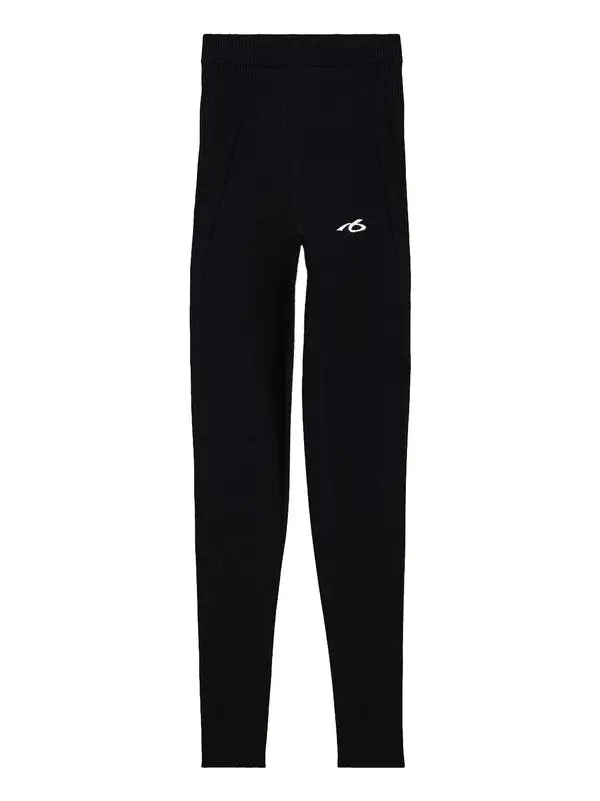 Balenciaga Techwear Leggings In Sporty Viscose Knit - Black