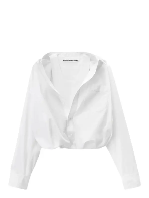 Alexander Wang Ruffled Shirt With Integrated Top - White