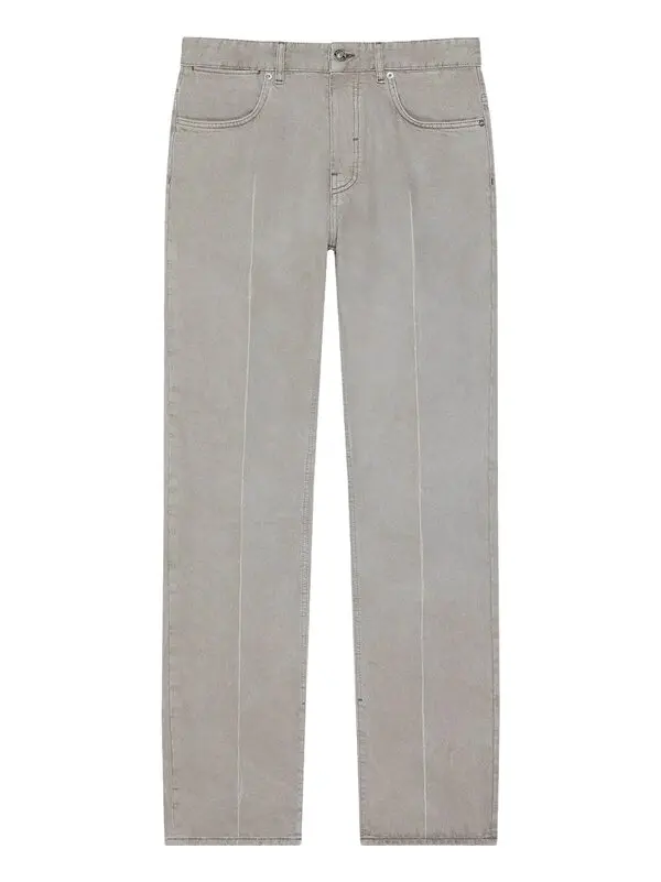 Givenchy Straight-fit Folded Effect Jeans - Grey