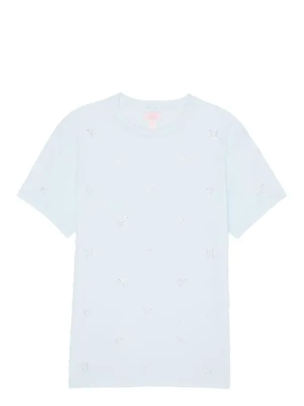 LoveShackFancy X Pink Cotton T-shirt - Glacial Mist