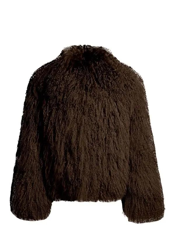 LoveShackFancy Susanna Chow Carrie Shearling Coat - Brown