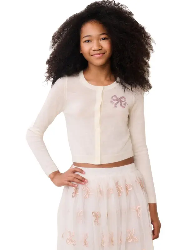 LoveShackFancy Ebett Secret Crush Cardigan - Chantilly