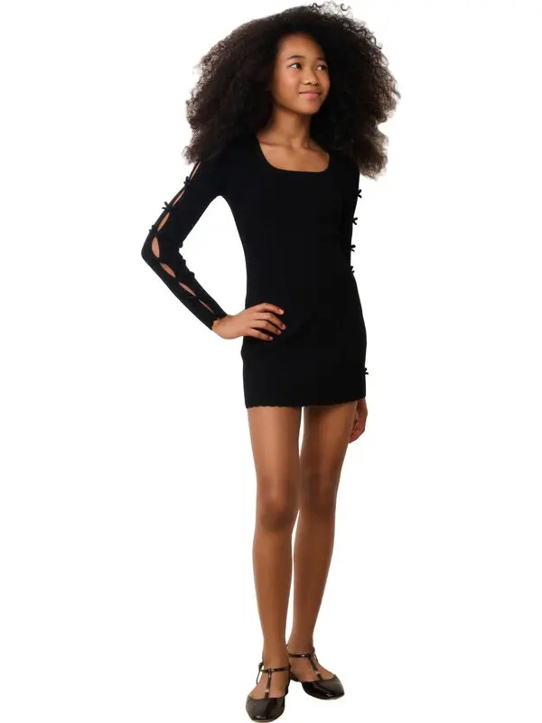 LoveShackFancy Tween Dorinda Knit Mini Dress - Red