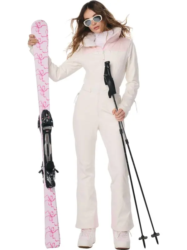 LoveShackFancy X Bogner Fire + Ice Zea Ski Suit - Solid Cloud Dancer