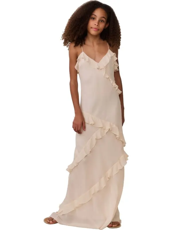 LoveShackFancy Tween Mini Rialto Cream Maxi Dress - Ivory