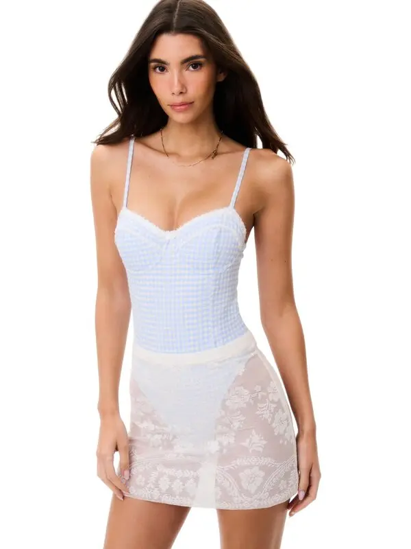 LoveShackFancy Cirelle Lace Cover-up Skirt - White