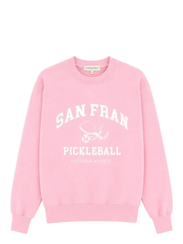 LoveShackFancy First Port San Fran Pickleball" Sweatshirt - Pink