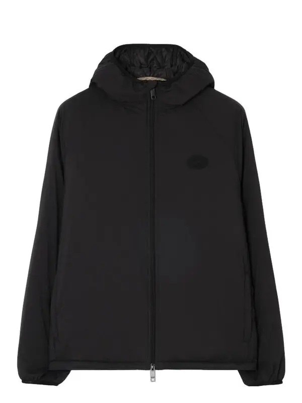 Burberry Packable Nylon Dunwich Hooded Jacket - Black