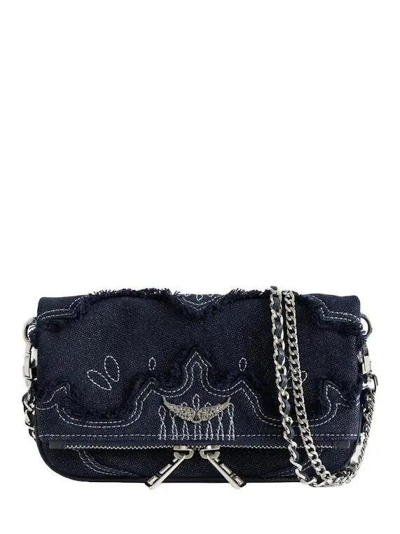 Zadig&Voltaire Rock Mini Clutch Denim - Silent