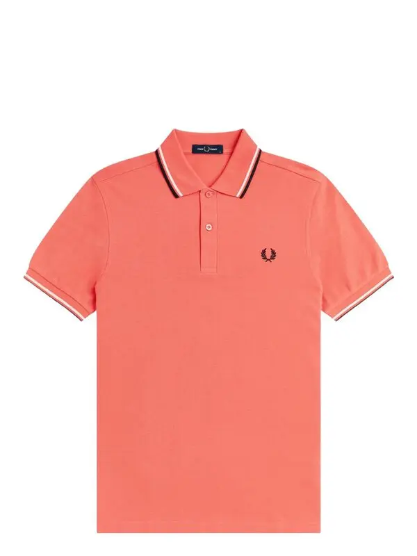 Fred Perry Cotton Logo Polo Shirt - Pink