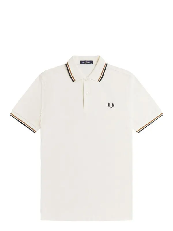 Fred Perry Cotton Polo Shirt With Logo - Ivory