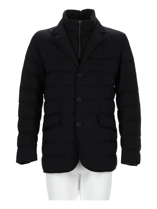 Herno Quilted Sports Jacket With Stand Collar - Black