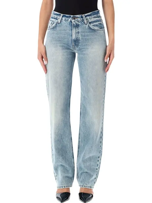 HAIKURE High-rise Straight-leg Jeans - Pollock Light Blue