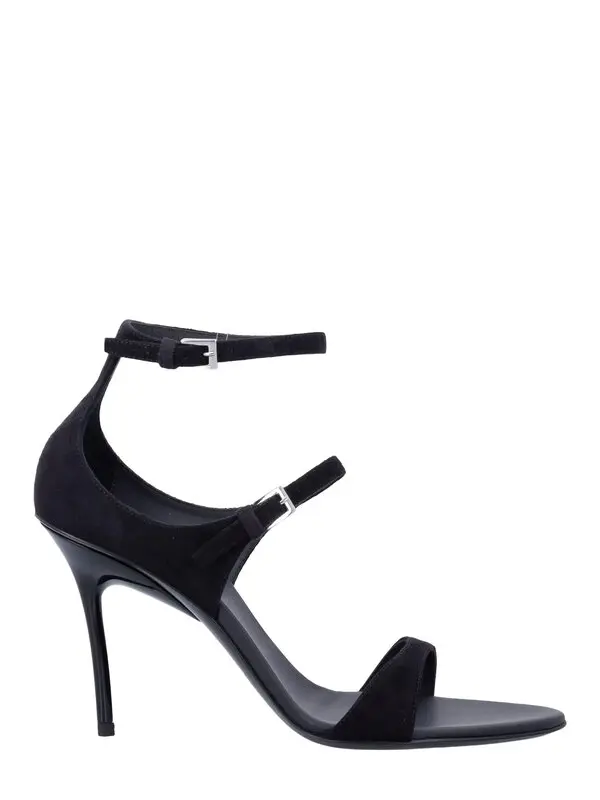Alaïa The Drop Goatskin Open-toe Stiletto Sandals With Adjustable Ankle Strap - Nero