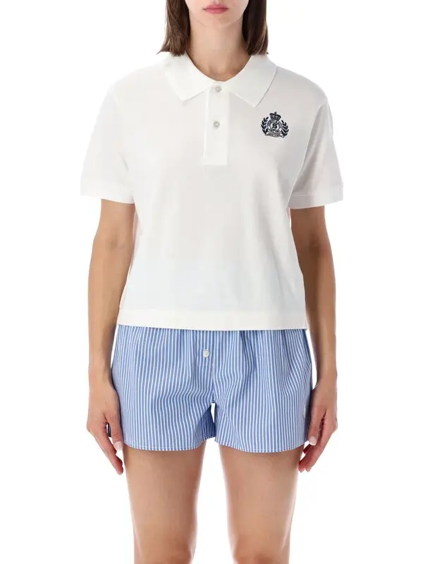SPORTY & RICH Icon Mini Polo Shirt - Bianco