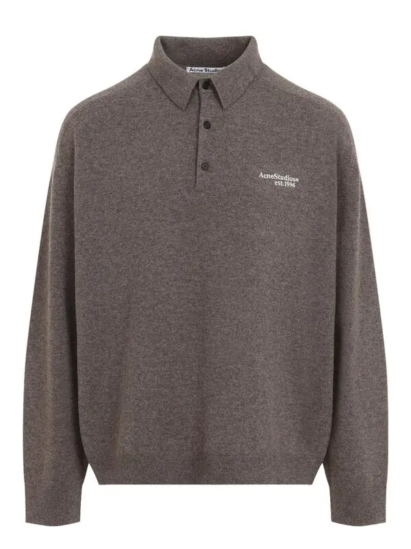 Acne Studios Wool Polo Sweater - Brown