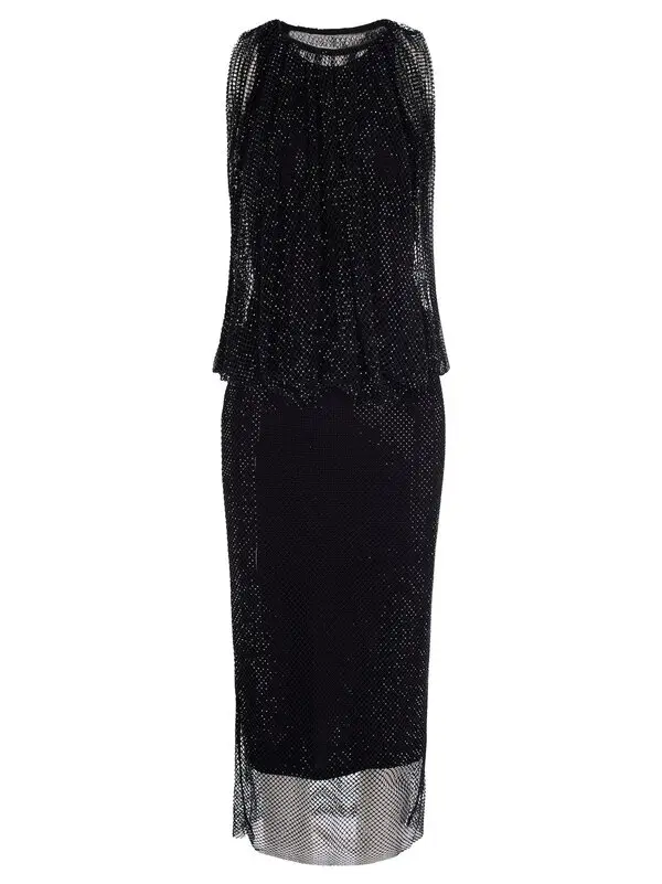 Sportmax Sleek Knit Dress For In Polyester Elastane & Viscose - Nero