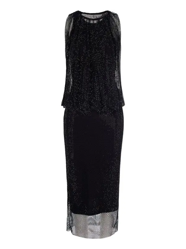 Sportmax Sleek Knit Midi Dress - Nero