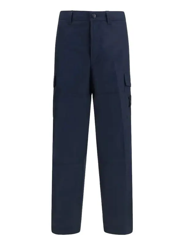 Stone Island Cargo Cotton Trousers - Navyblue