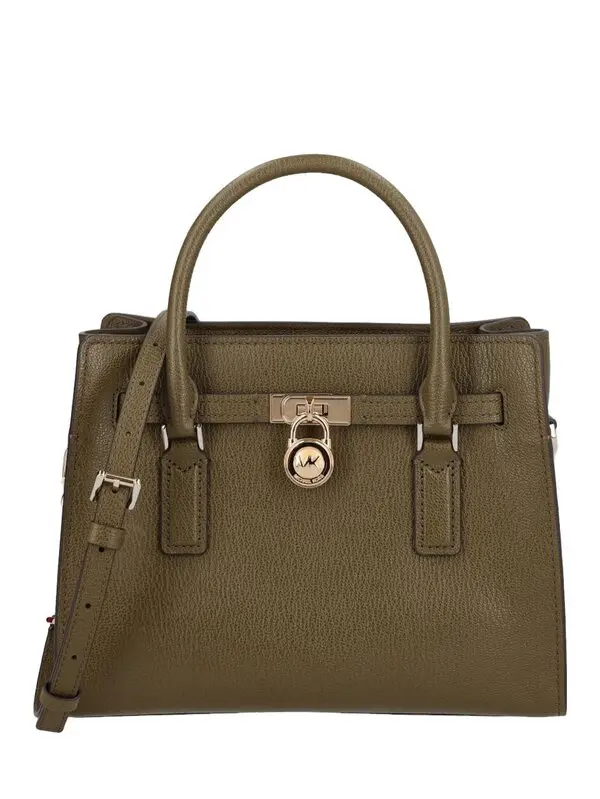 Michael Kors Lock Detailed Top Handle Bag - Green