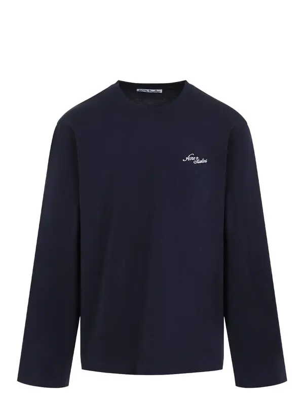 Acne Studios Organic Cotton Long-sleeve T-shirt - Blue