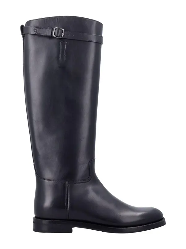 CHURCH`S Church's Michelle 2g Equestrian Knee-high Boots For With Adjustable Buckle Strap - Nero