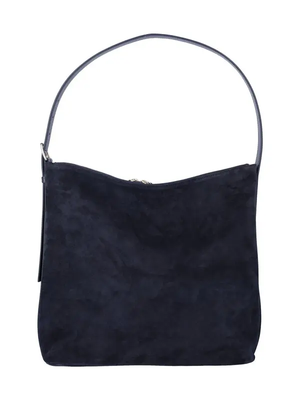 A.p.c. Vera Maxi Suede Shoulder Bag - Blu