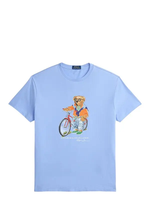 Ralph Lauren Graphic Cotton T-shirt - Light Blue