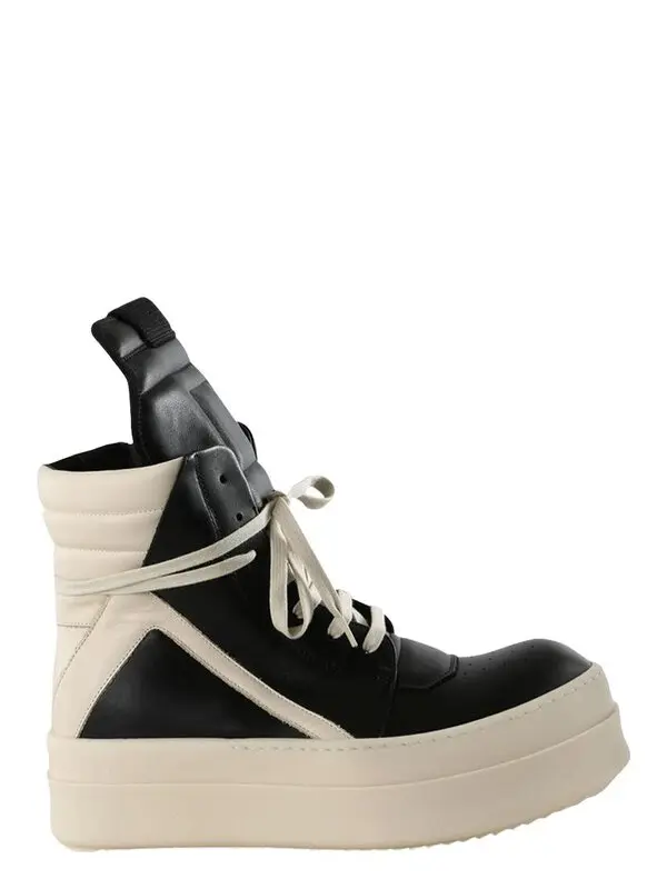 Rick Owens Mega Bumper Geobasket High Top Sneakers - Black