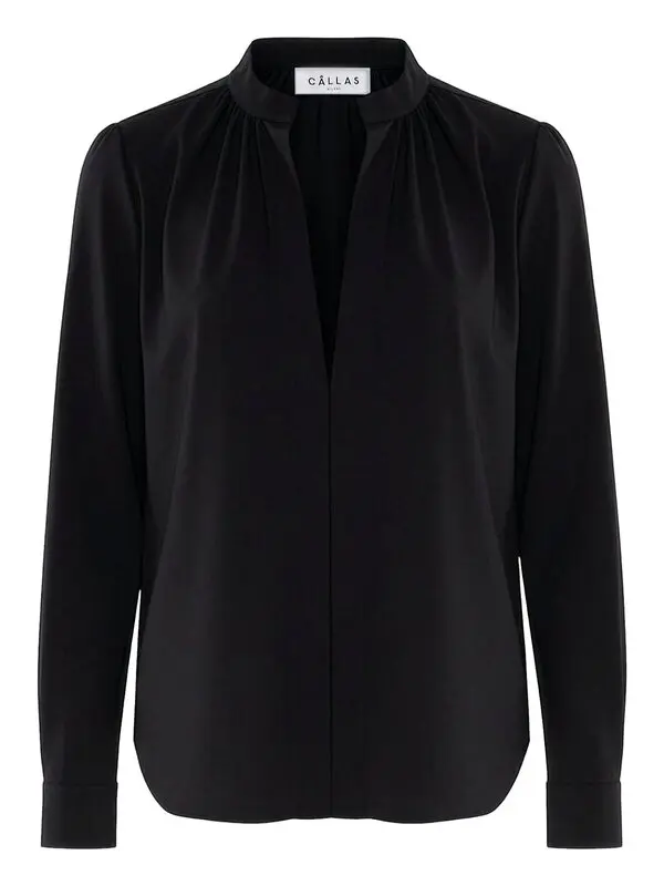 CALLAS MILANO Olympia Poplin Blouse - Black