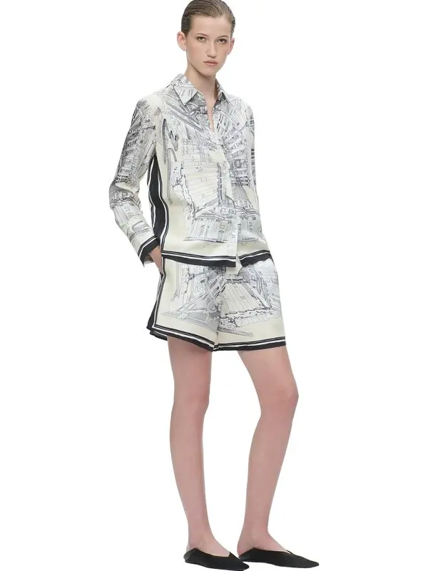 CALLAS MILANO Ps25 Cameron Rome Silk Shirt - White