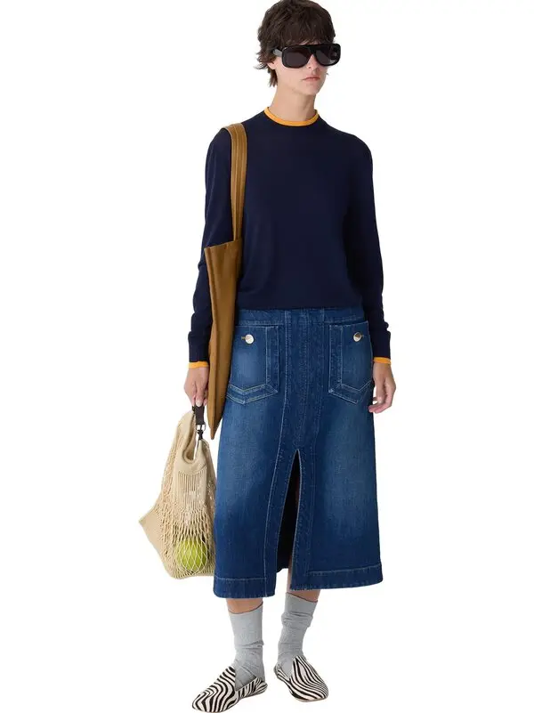 CALLAS MILANO Permanent Collection Fernanda Denim Skirt - Dark Indigo