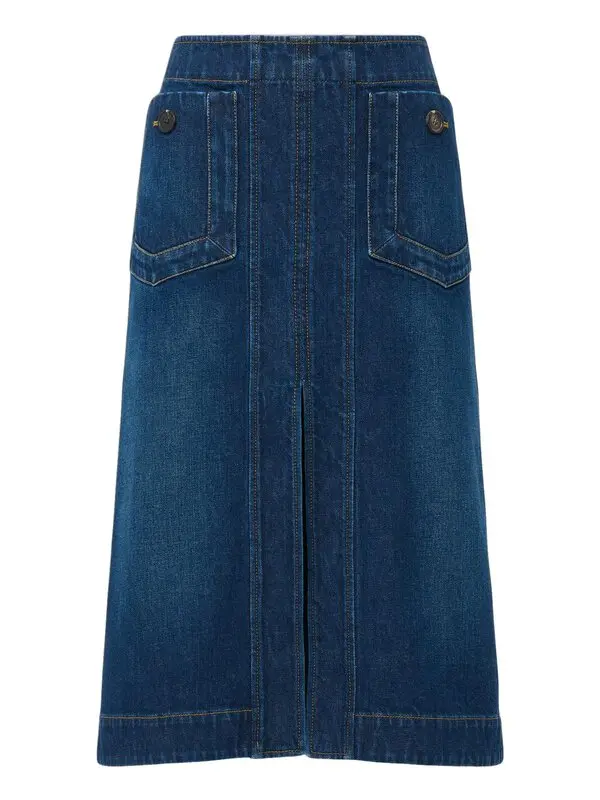 CALLAS MILANO Permanent Collection Fernanda Denim Skirt - Dark Indigo