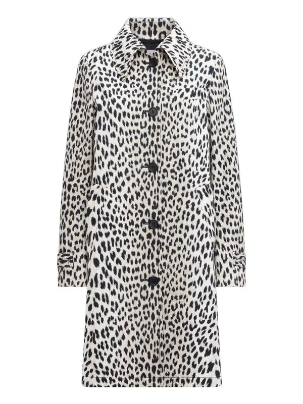 CALLAS MILANO Alaine Animal Print Car Coat - Beige