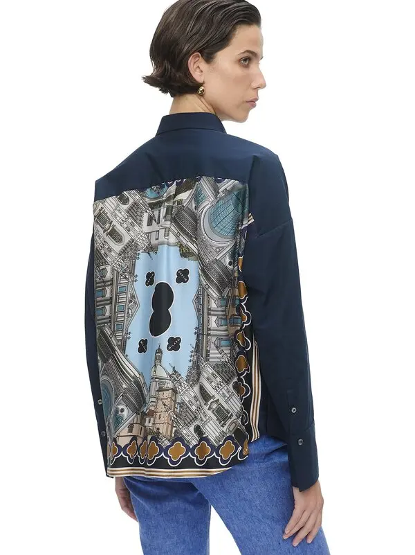 CALLAS MILANO Permanent Collection Sirene Milano Shirt - Navy/navy