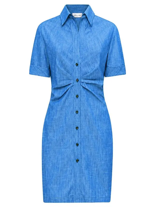 CALLAS MILANO Permanent Collection Ondine Shirtdress - Light Indigo