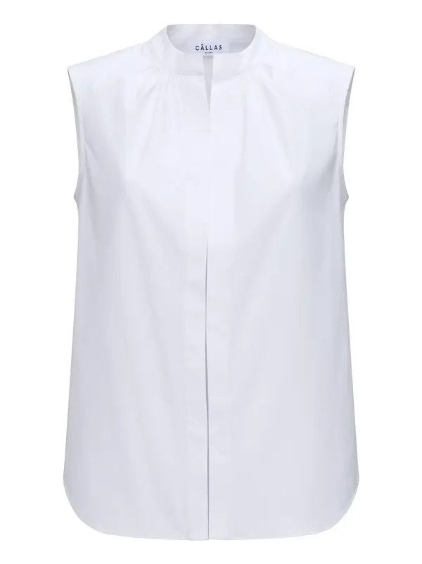 CALLAS MILANO Permanent Collection Olympia Sleeveless Shirt - White
