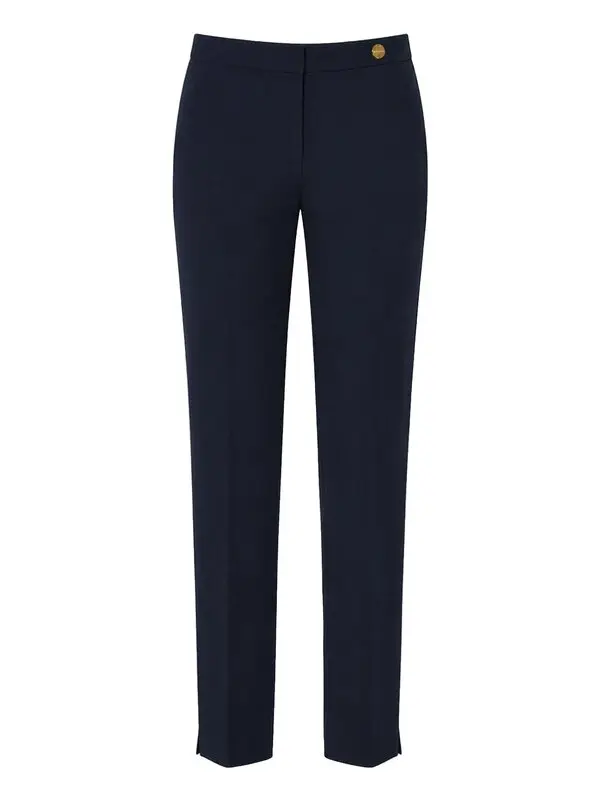 CALLAS MILANO Permanent Collection Charlotte Stretch Crepe Ankle Pants - Navy