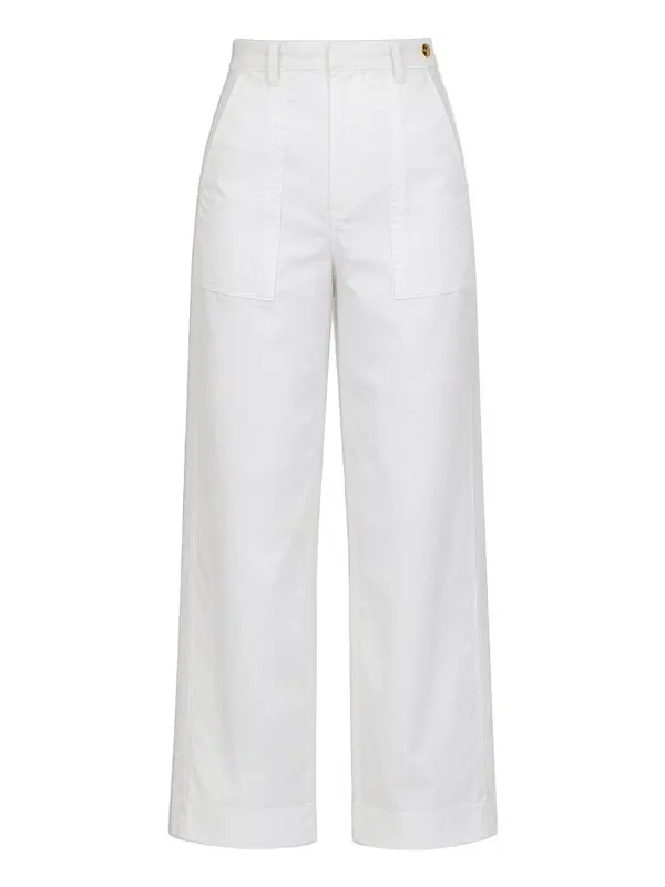 CALLAS MILANO Ss26 Sailor Wide Leg Pant - White