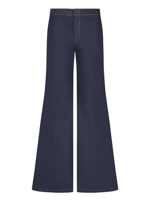 CALLAS MILANO Permanent Collection Jane Organic Light Twill Pants - Navy