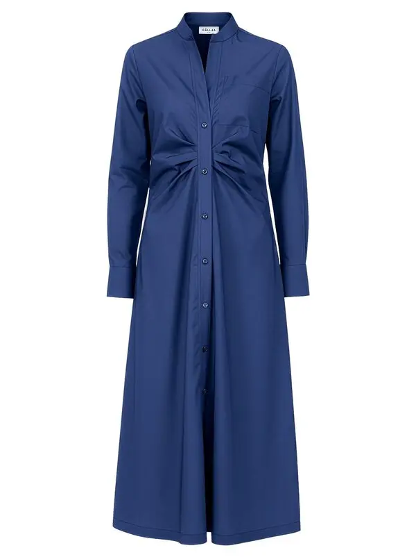 CALLAS MILANO Ps26 Genny Long Sleeve Shirtdress - Ocean