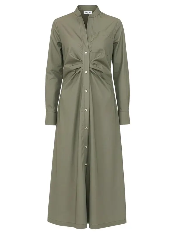 CALLAS MILANO Ps26 Genny Long Sleeve Shirtdress - Olive