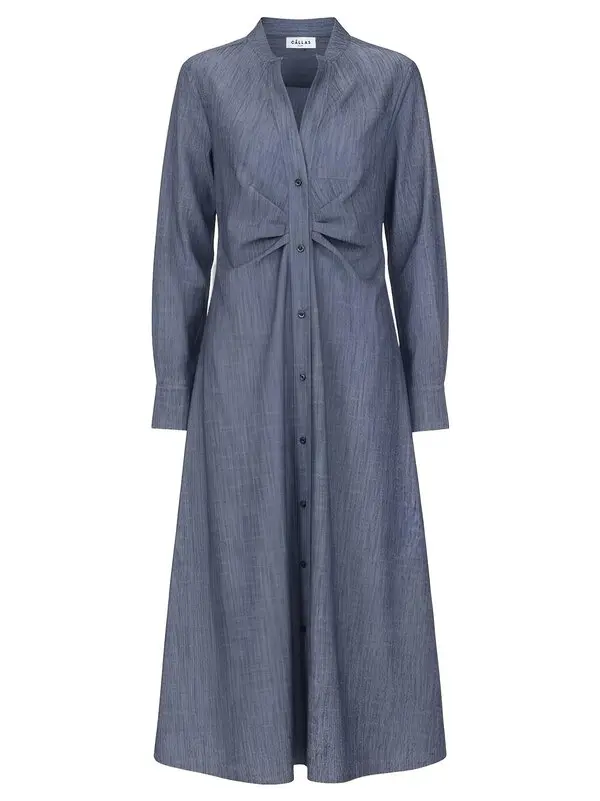 CALLAS MILANO Ps26 Genny Long Sleeve Shirt Dress - Navy