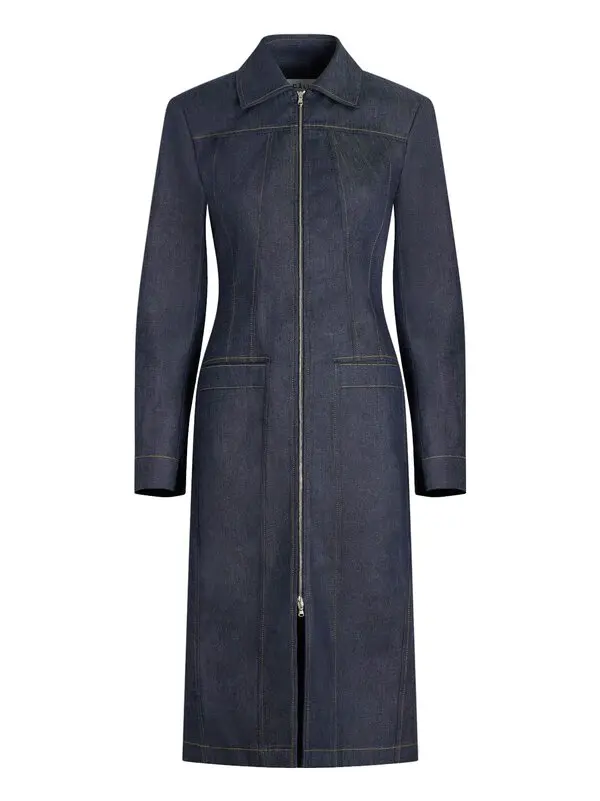 CALLAS MILANO Riia Long Jean Jacket - Indigo