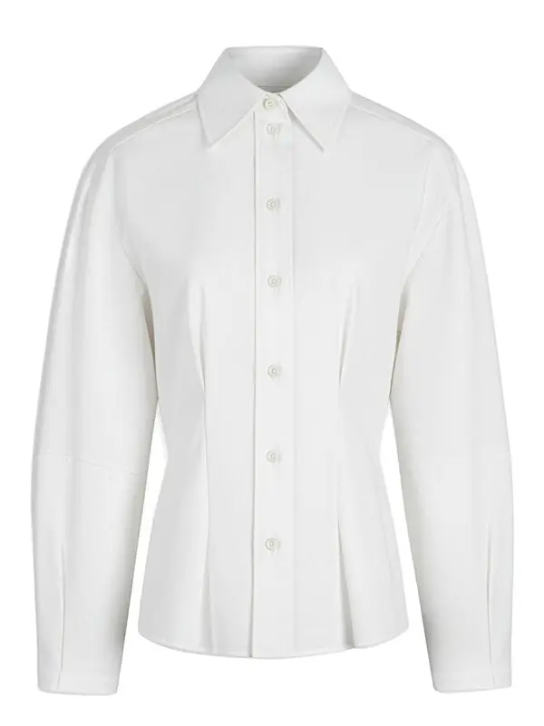 CALLAS MILANO Permanent Collection Lucia Lantern Sleeve Shirt - White