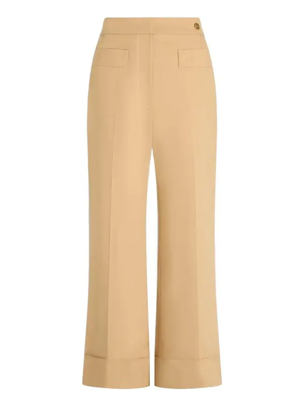 CALLAS MILANO Fw25 Brody Cropped Wide Cuff Tailored Pants - Pale Camel